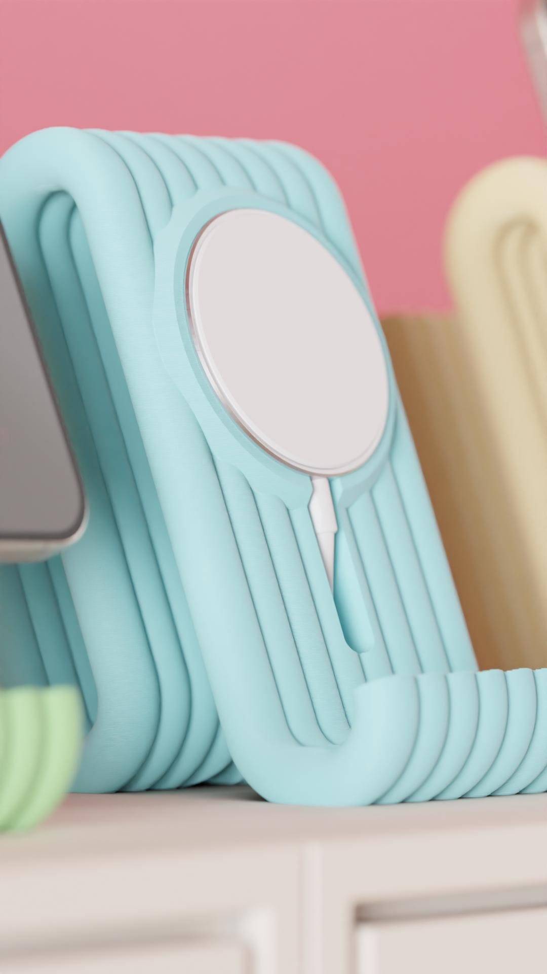 Magwave Magsafe Stand for iPhone | Ribbed Wave Design | Desk ...