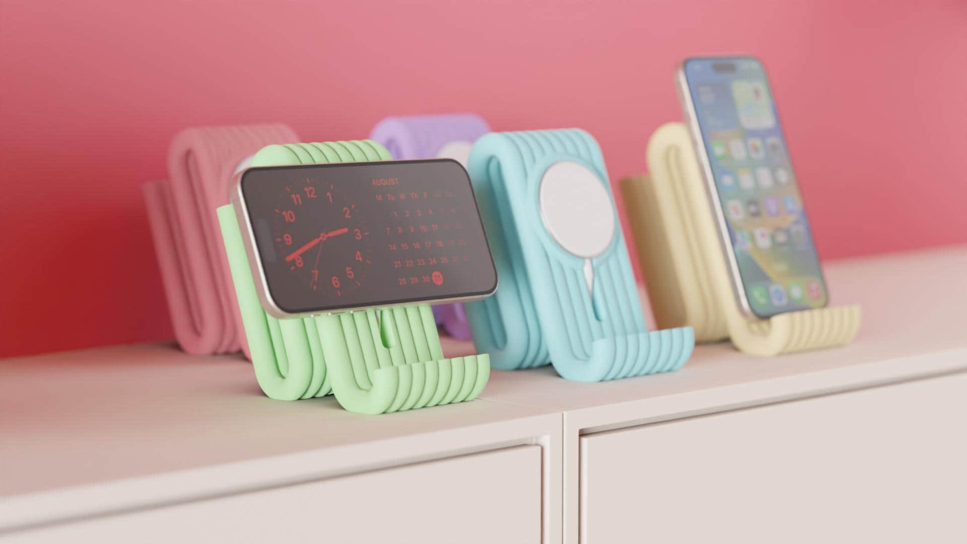 Magwave Magsafe Stand for iPhone | Ribbed Wave Design | Desk ...