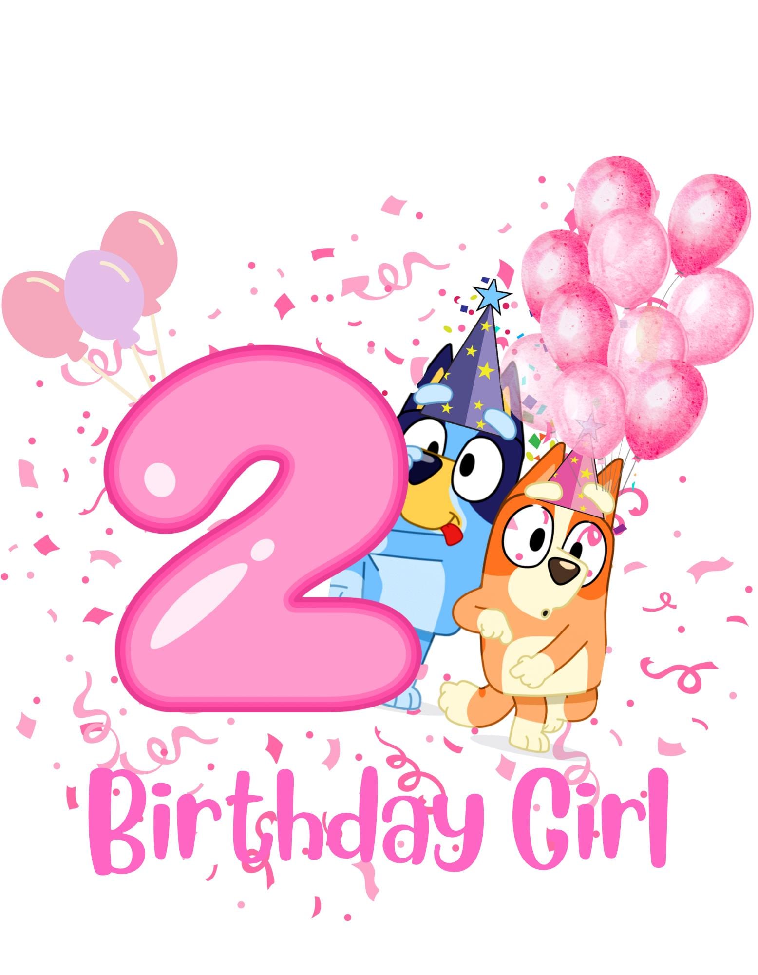 Bluey Girl Birthday PRINT ONLY - Etsy