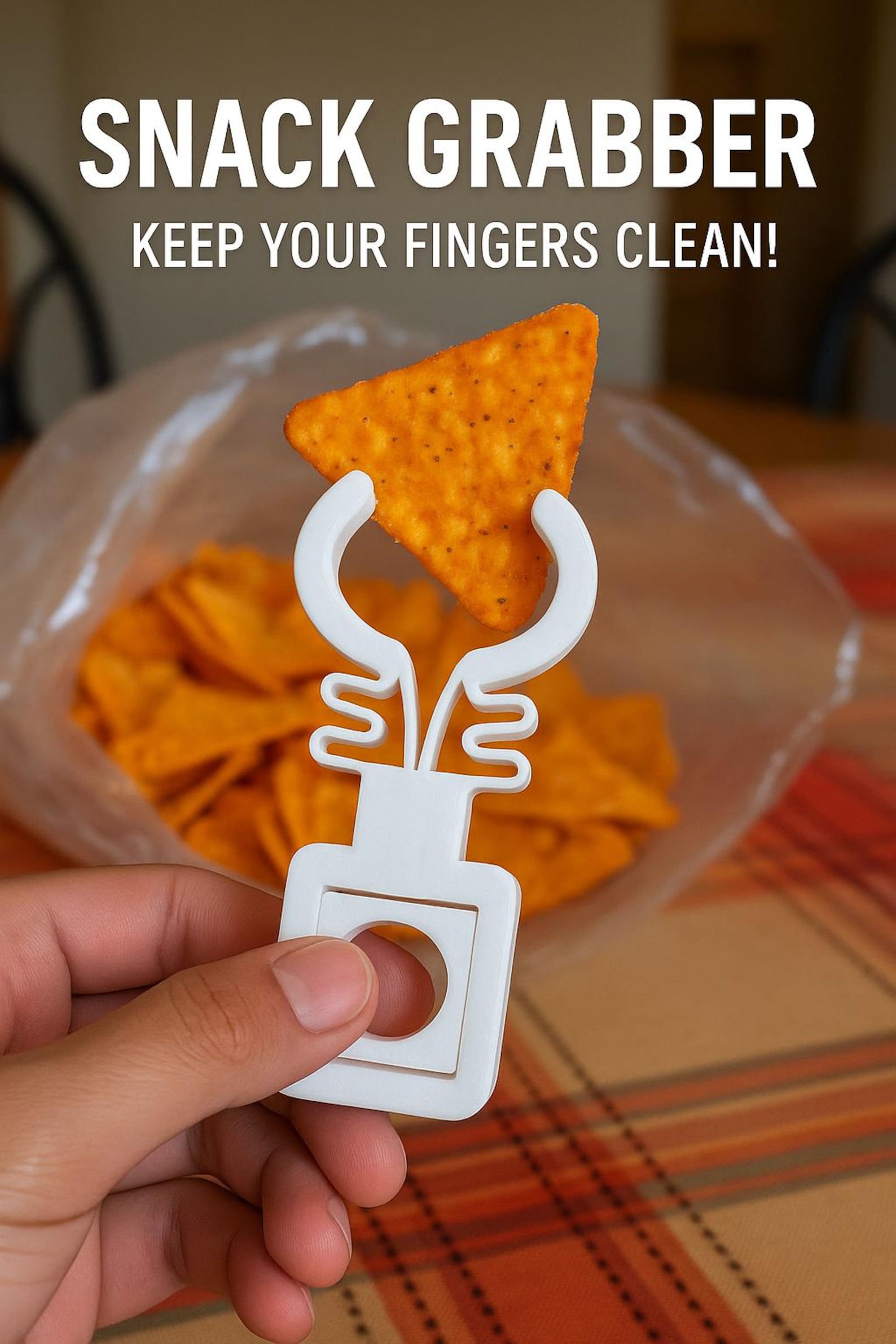 Snack Grabber: 3D Printed Clean Finger Chip Holder - Etsy