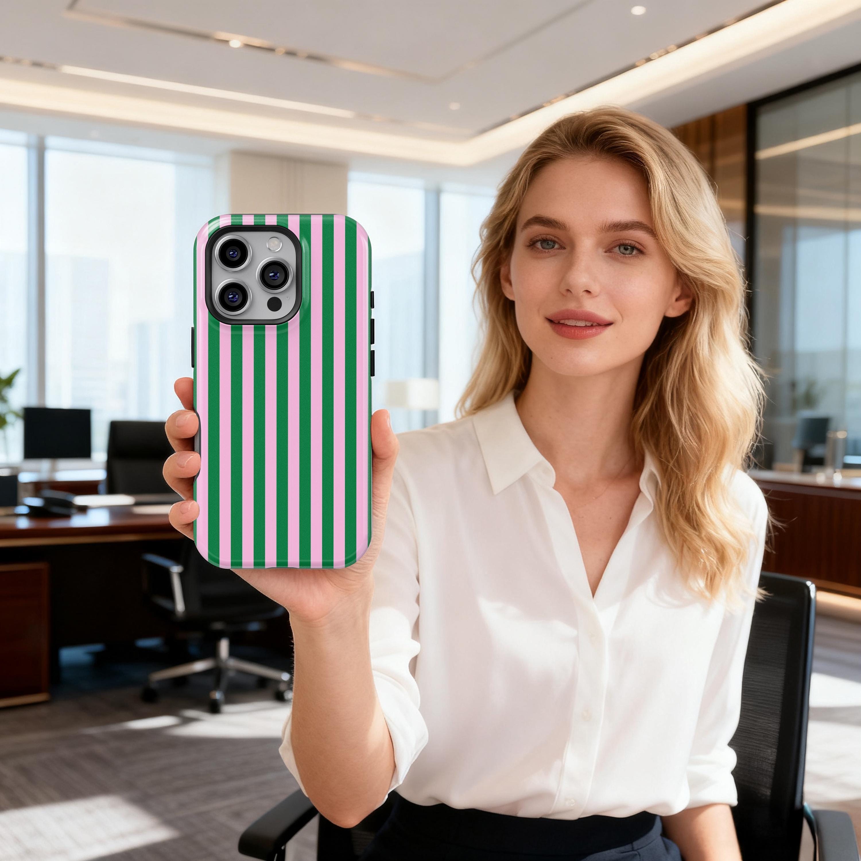 Color Striped Phone Case, Minimalist Retro Aesthetic Cover, Classic ...