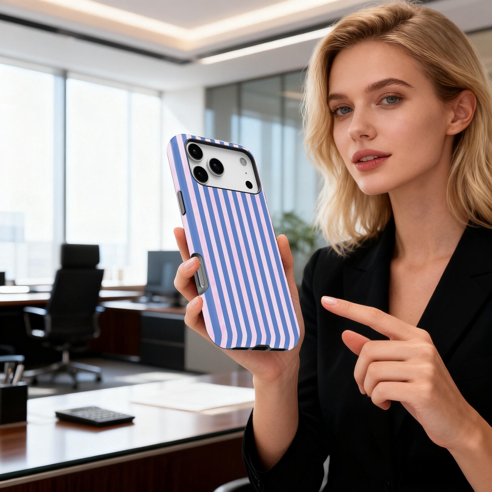 Color Striped Phone Case, Minimalist Retro Aesthetic Cover, Classic ...