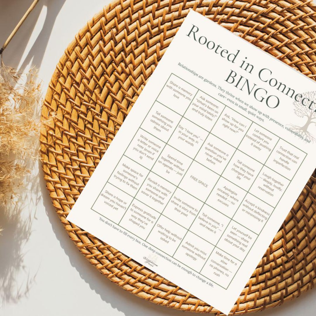 Connection Bingo: Mindful Relationship Game (PDF) - Etsy