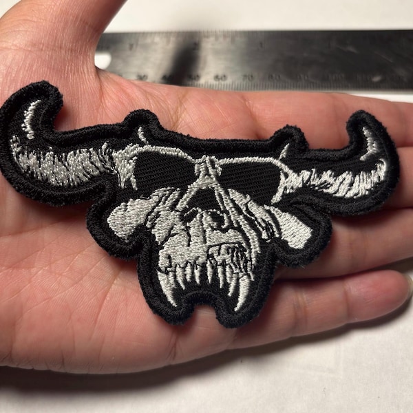 Embroidered Skull Patch - Etsy