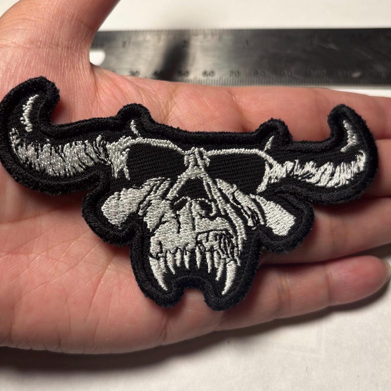 Embroidered Skull Patch - Etsy