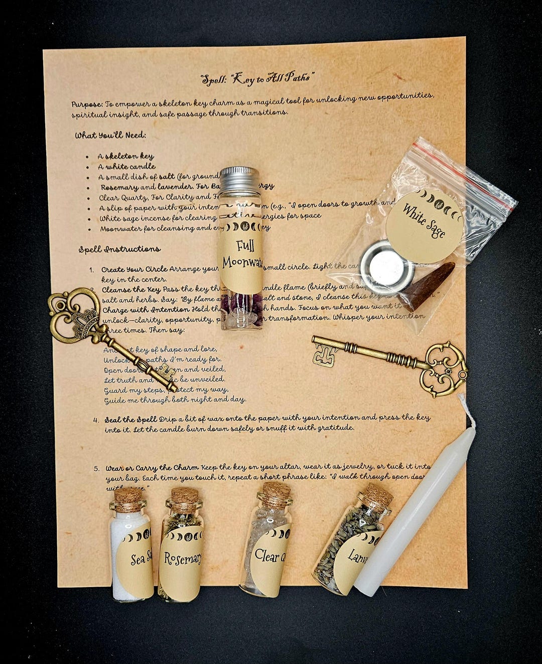 Key to All Paths Spell Kit: Unlock Opportunity & Spiritual Alignment - Etsy