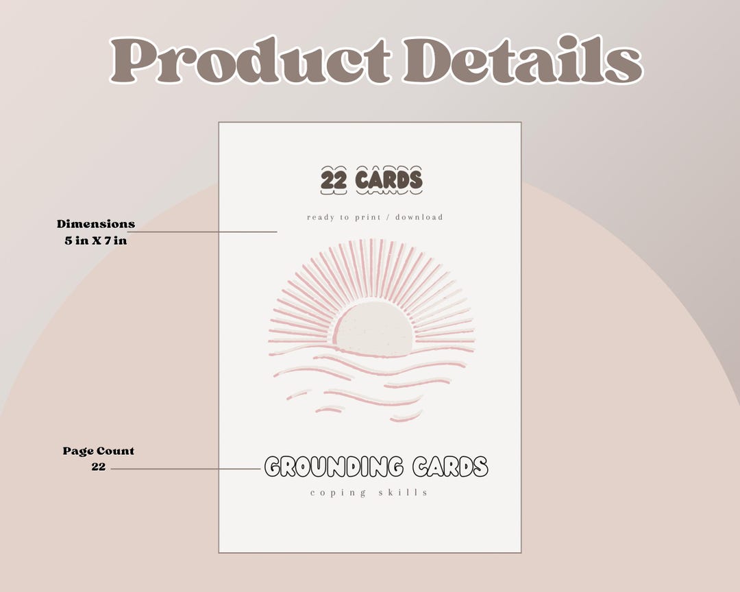 Grounding Technique / Coping Skills Flashcards - Etsy
