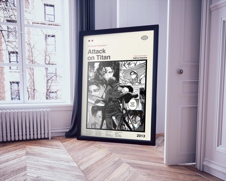 Attack on Titan Wall Art ,AOT Print,manga Lllustration,anime Wall Decor ...