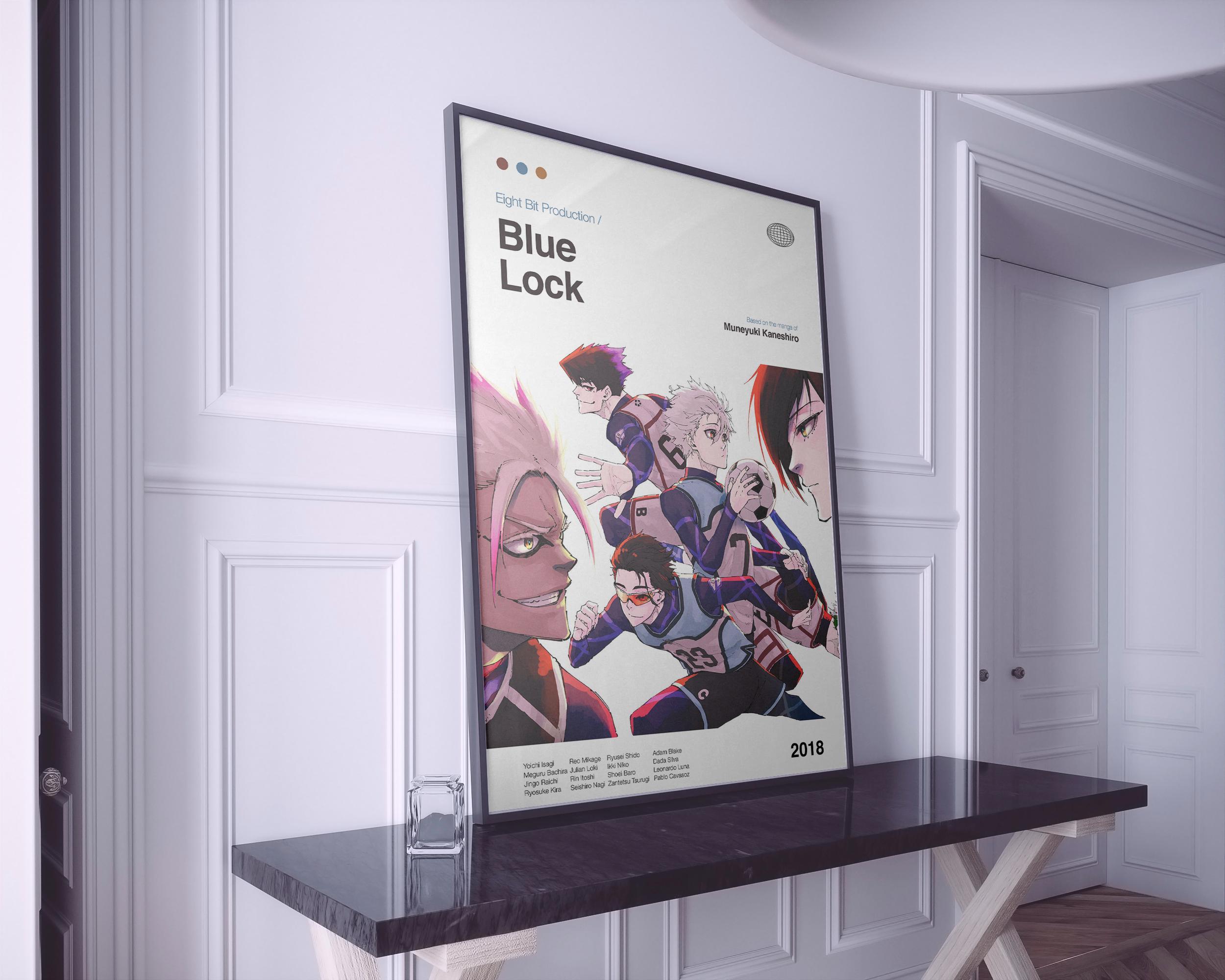 Blue Lock Anime Poster: Minimalist Manga Art Print - Etsy