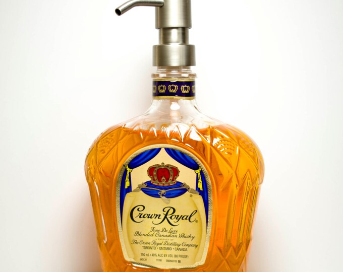 Crown Royal Whisky Bottle Brass Premium Soap Dispenser - Etsy