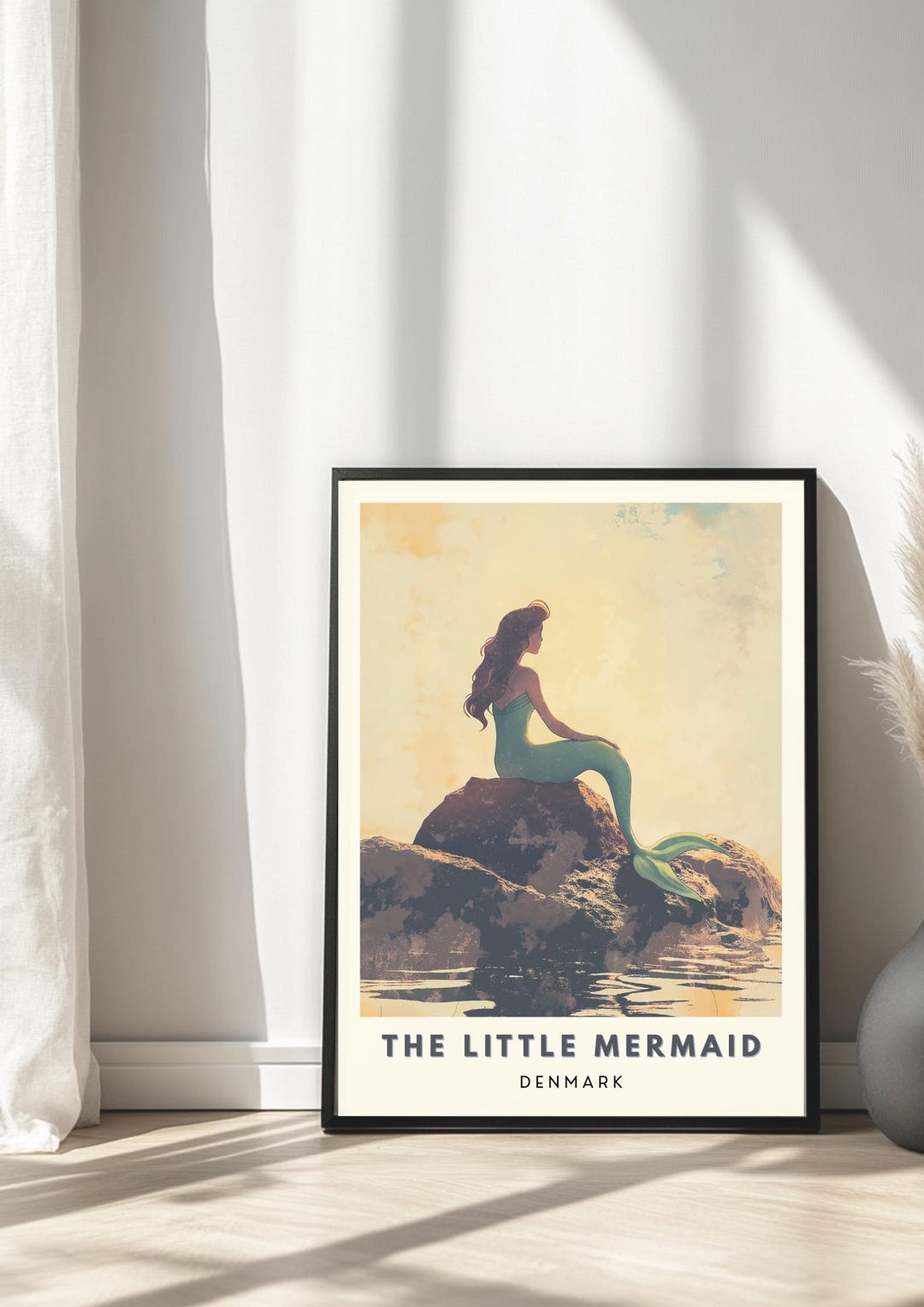 The Little Mermaid Denmark Poster - Scandinavian Poster - Copenhagen ...
