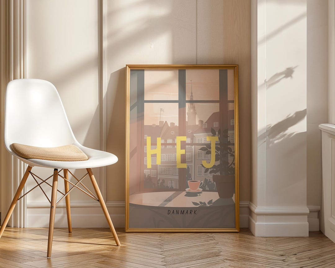 Danish Typography Art Print: HEJ Poster, Nordic Home Decor - Etsy