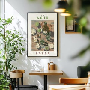 Soju Poster: Minimalist Korean Alcohol Bar Art Print - Etsy