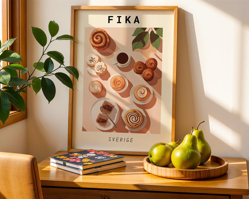 Swedish Fika Art Print: Scandinavian Home Decor - Etsy