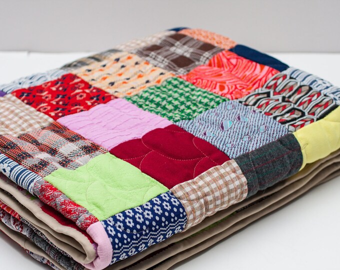 Vintage Modern Handmade Patchwork Quilt - Etsy