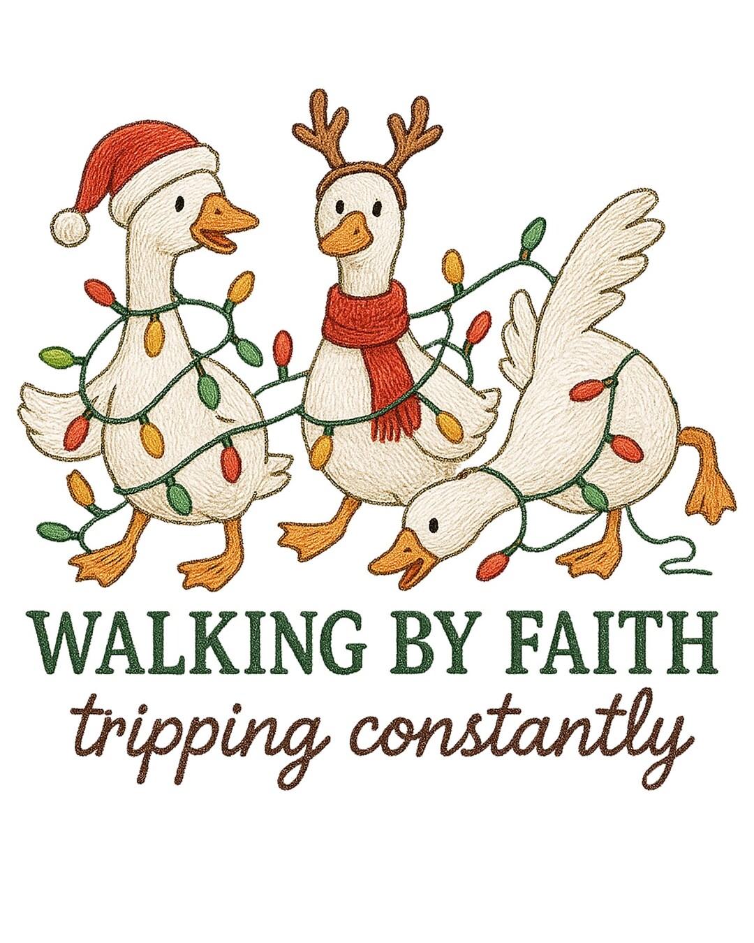 Walking by Faith Tripping Constantly Png Embroidery Designs Christmas ...