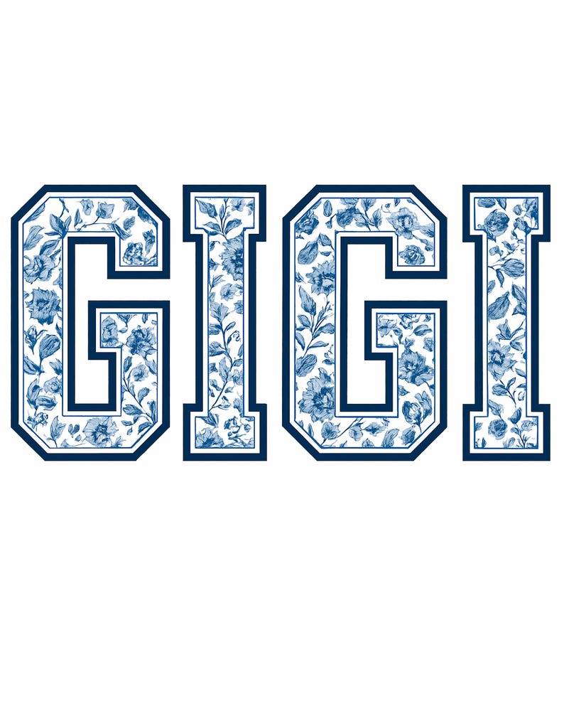 Floral Gigi Png, Cute Nana Png, Mother's Day Gift, Gigi Png, New Mom ...
