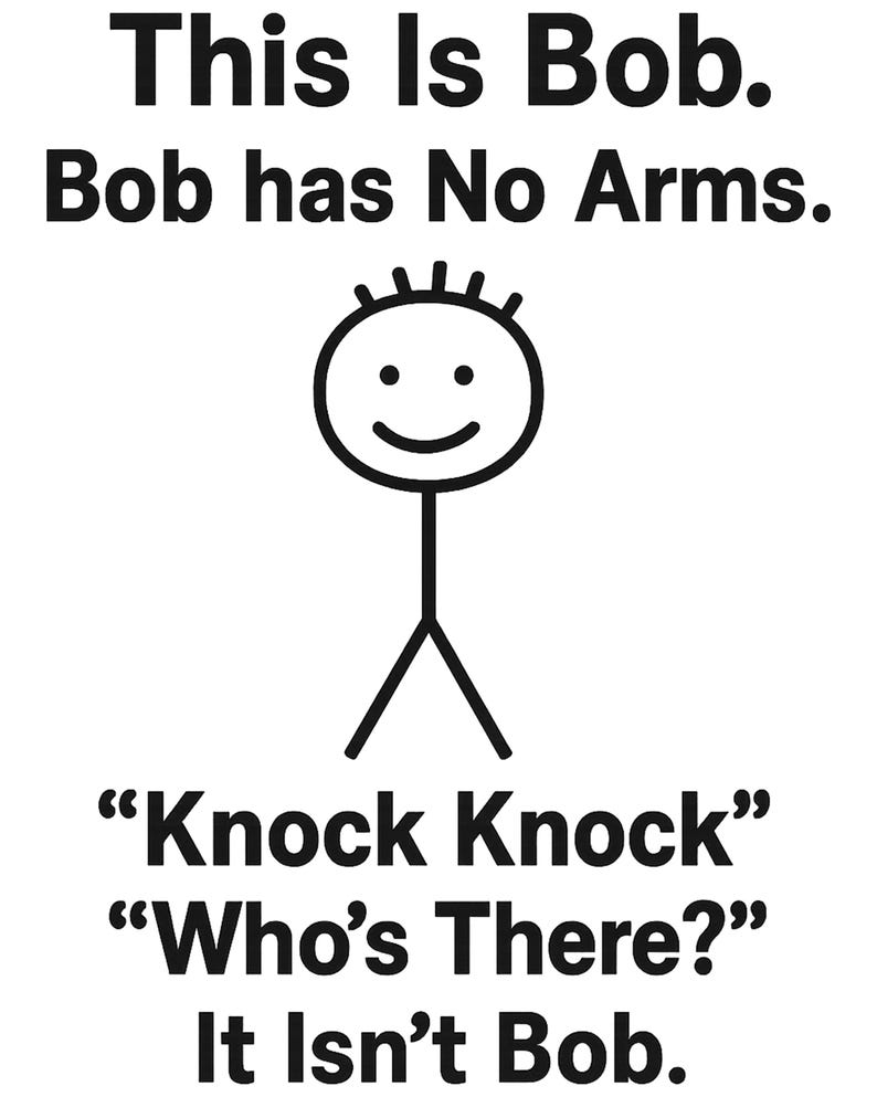 Funny This is Bob Png, Bob Has No Arms Png, Knock Knock Joke Png, Humor ...