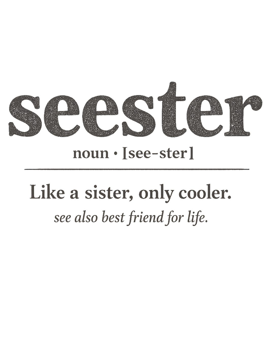 Cute Seester Definition Png, Gifts for Sister, Best Sister Gift, Funny ...