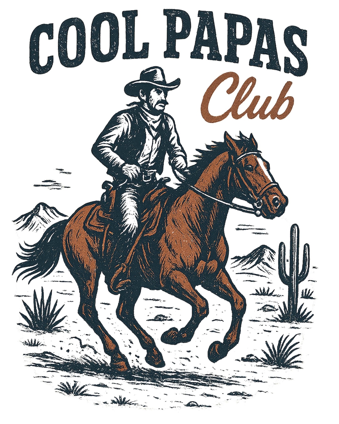 Cool Papas Club Png, Cowboy Png, Funny Papa Png, Gift for Grandpa ...