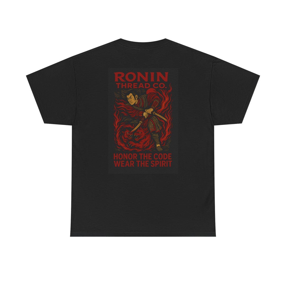 Samurai Style Tee, Honor the Code, Anime-inspired Gift, Ronin Fighting ...