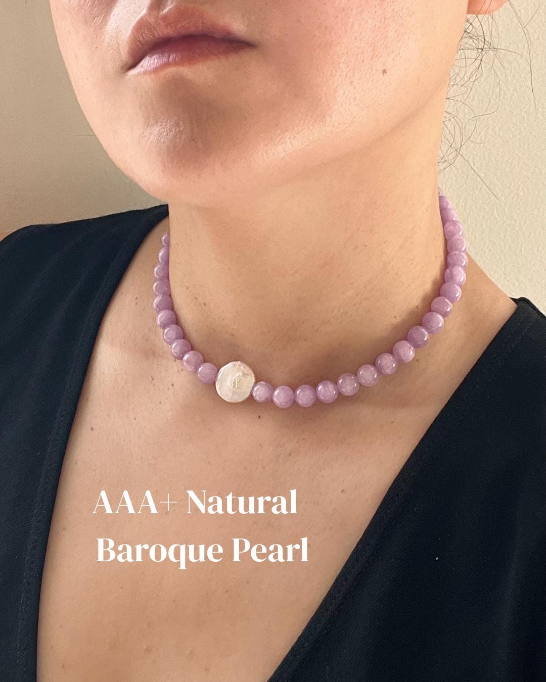 Amethyst Baroque Choker, Purple Baroque Choker, February Birthstone ...