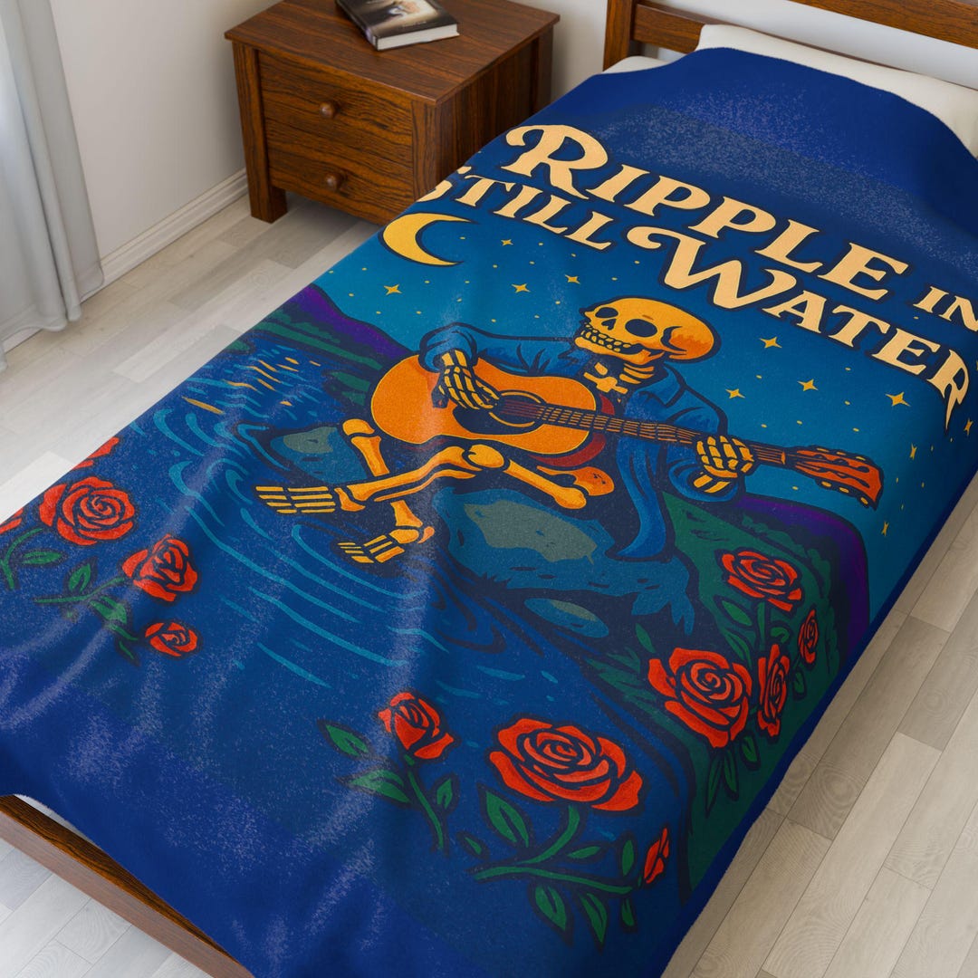 Ripple in Still Water Plush Blanket, Deadicated Grateful, Psychedelic ...