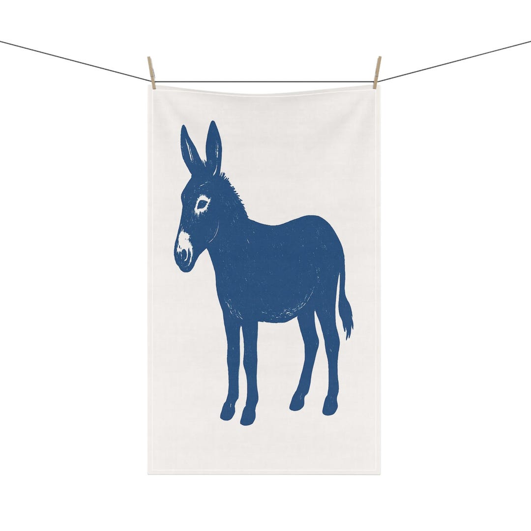 Rustic Donkey Design Tea Towels - Farm Yard Kitchen Decor, Farmhouse ...