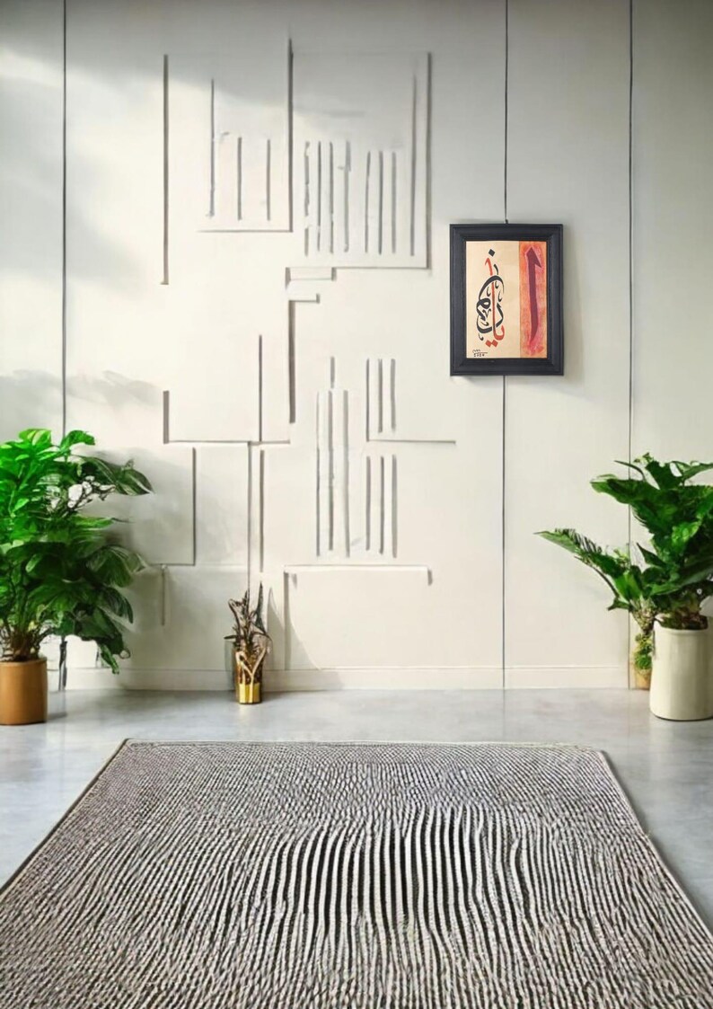 YA NUR and ELİF Arabic Calligraphy Oil Painting - Islamic Spiritual ...