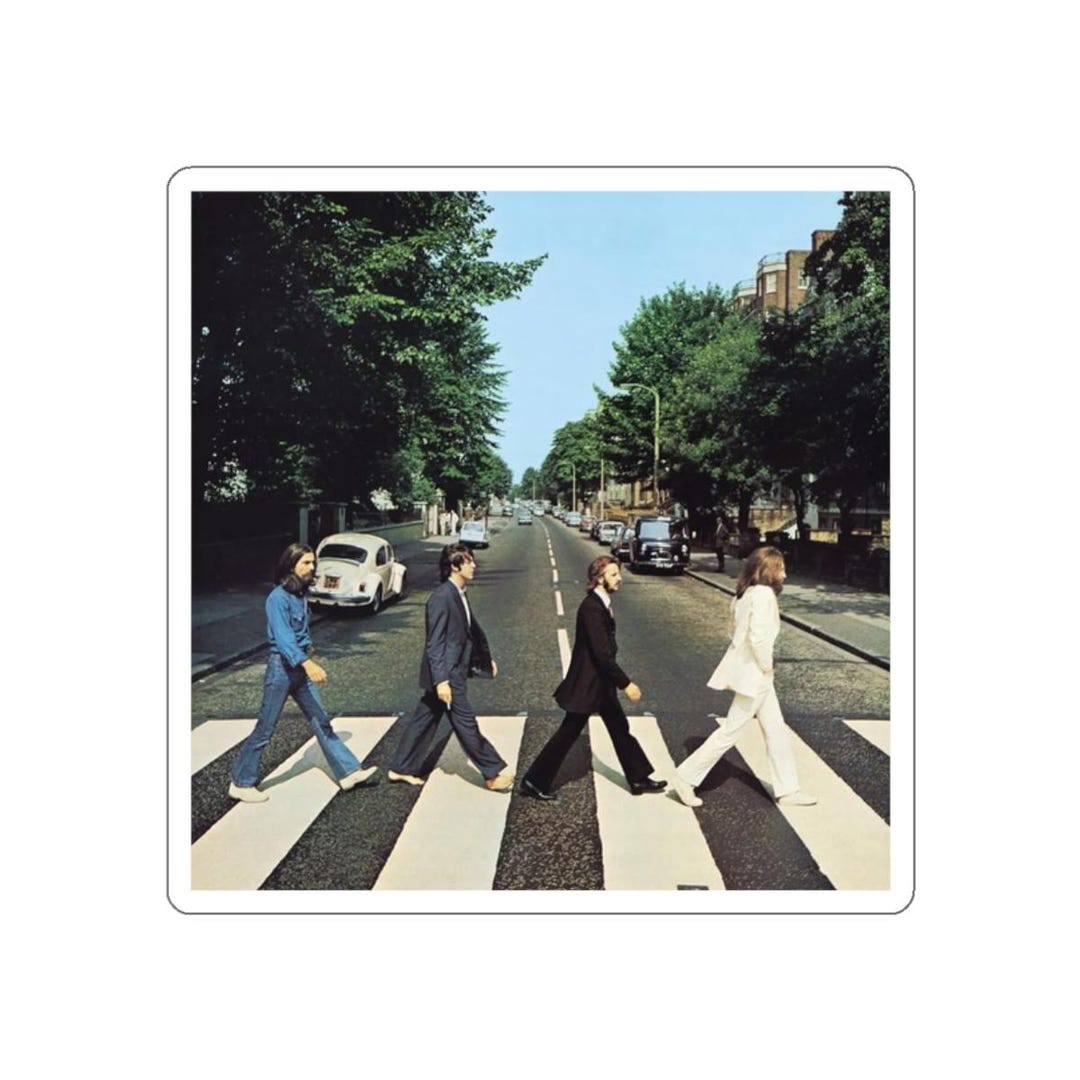 Abbey Road Beatles 3x3 Sticker | Vintage Album Cover Decal, Waterproof ...