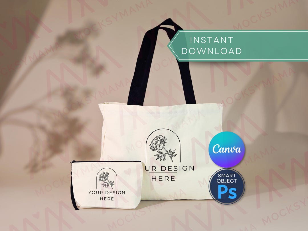 Canvas Tragetasche Mockup, leere Tragetasche Mockup, ICP Tragetasche ...