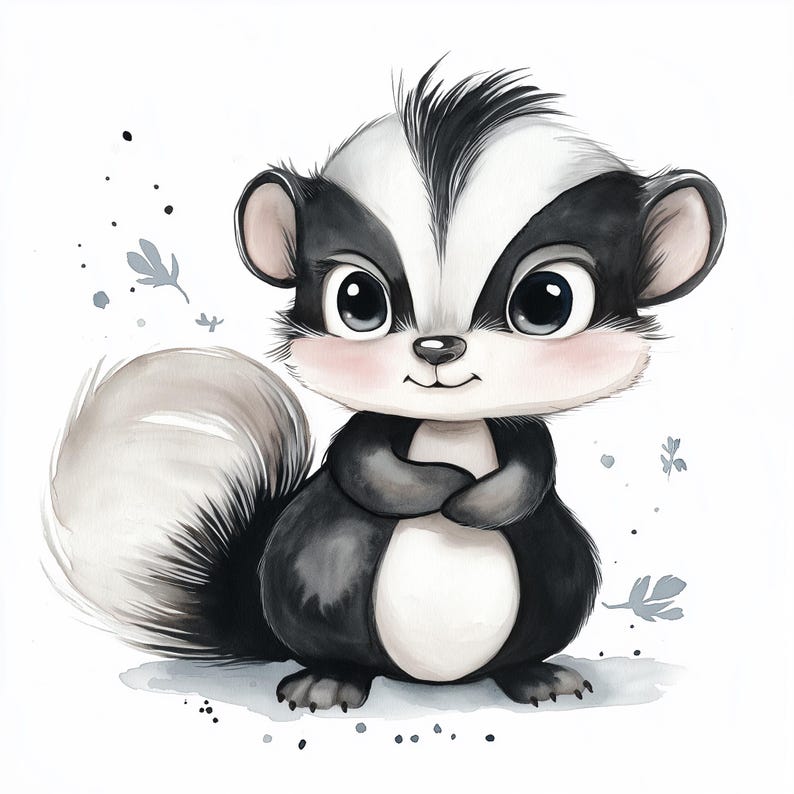 Woodland Animal Clip Art Bundle – Watercolor Baby Forest Animals – Cute ...