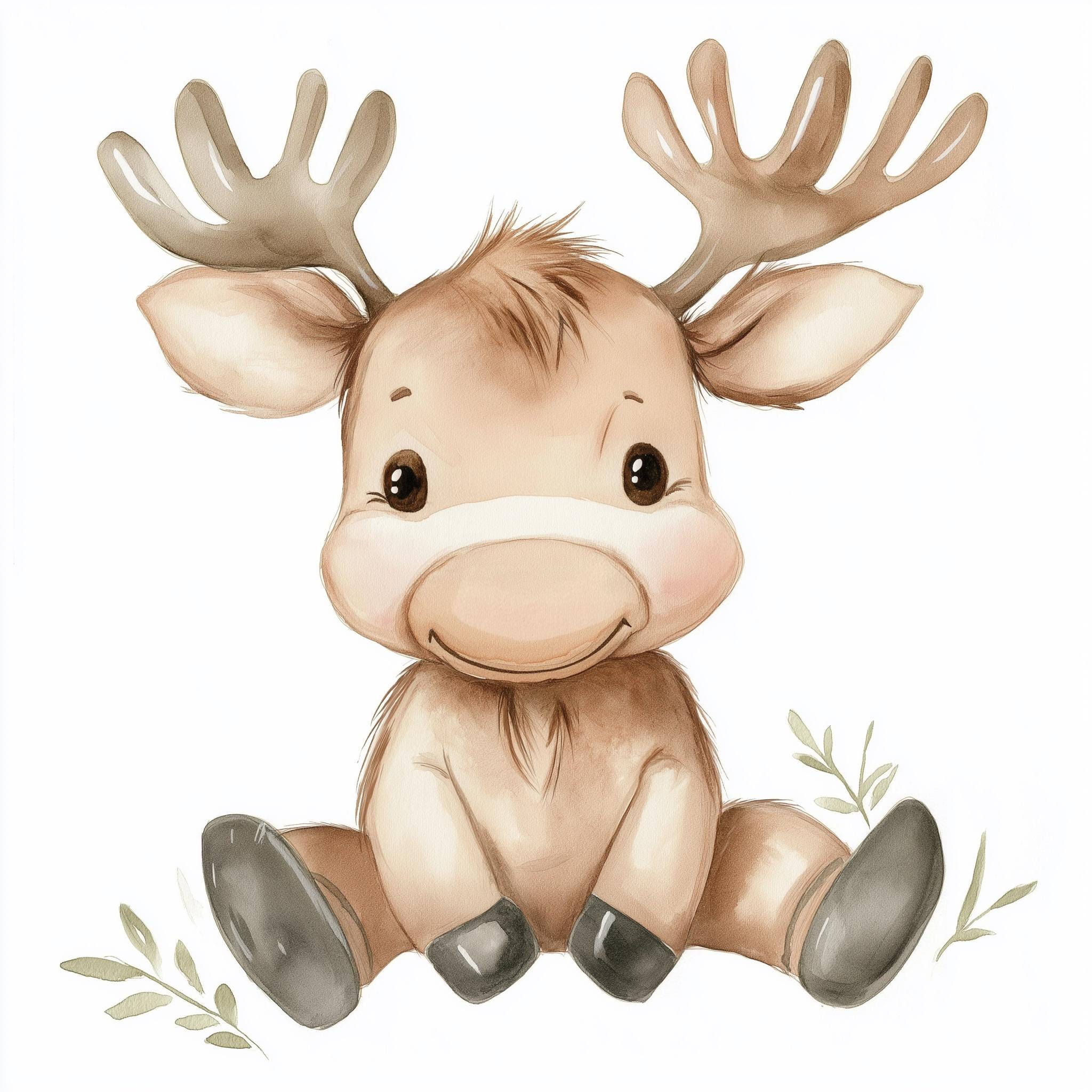 Woodland Animal Clip Art Bundle – Watercolor Baby Forest Animals – Cute ...