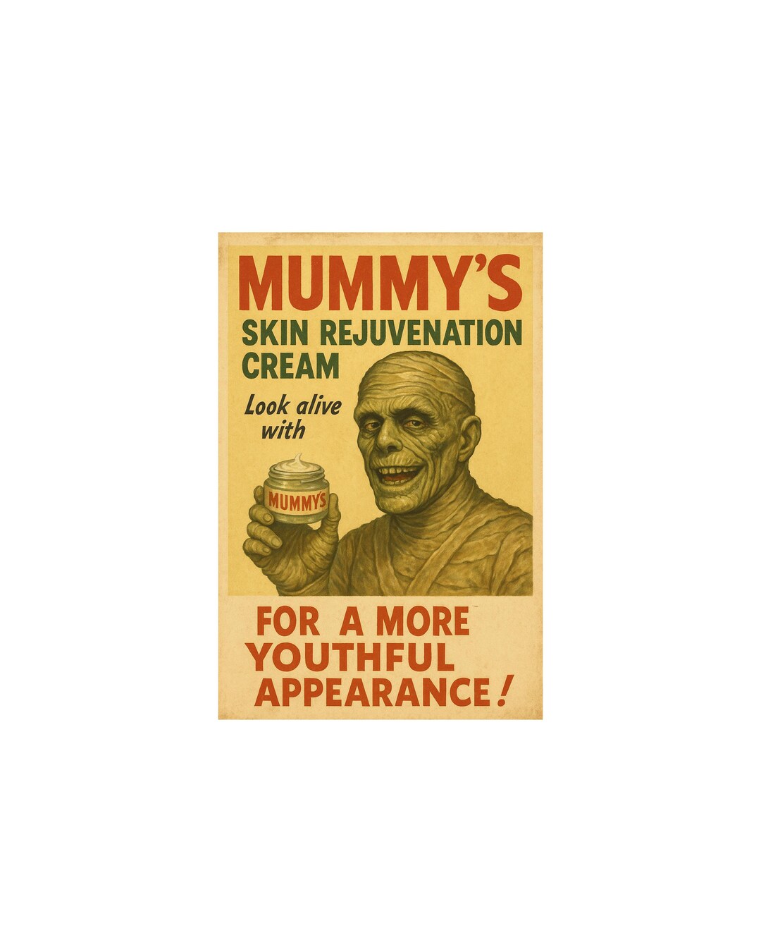 Vintage 50s Horror Parody Poster | Retro Monster Ad | Digital Download ...