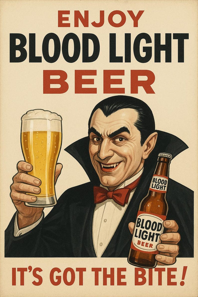 Vintage 50s Horror Parody Poster | Retro Monster Ad | Digital Download ...