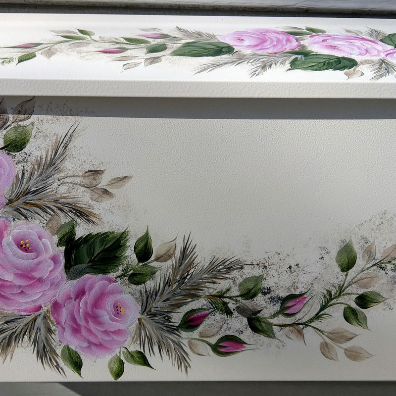 Pink Roses Wall Mailbox - Etsy