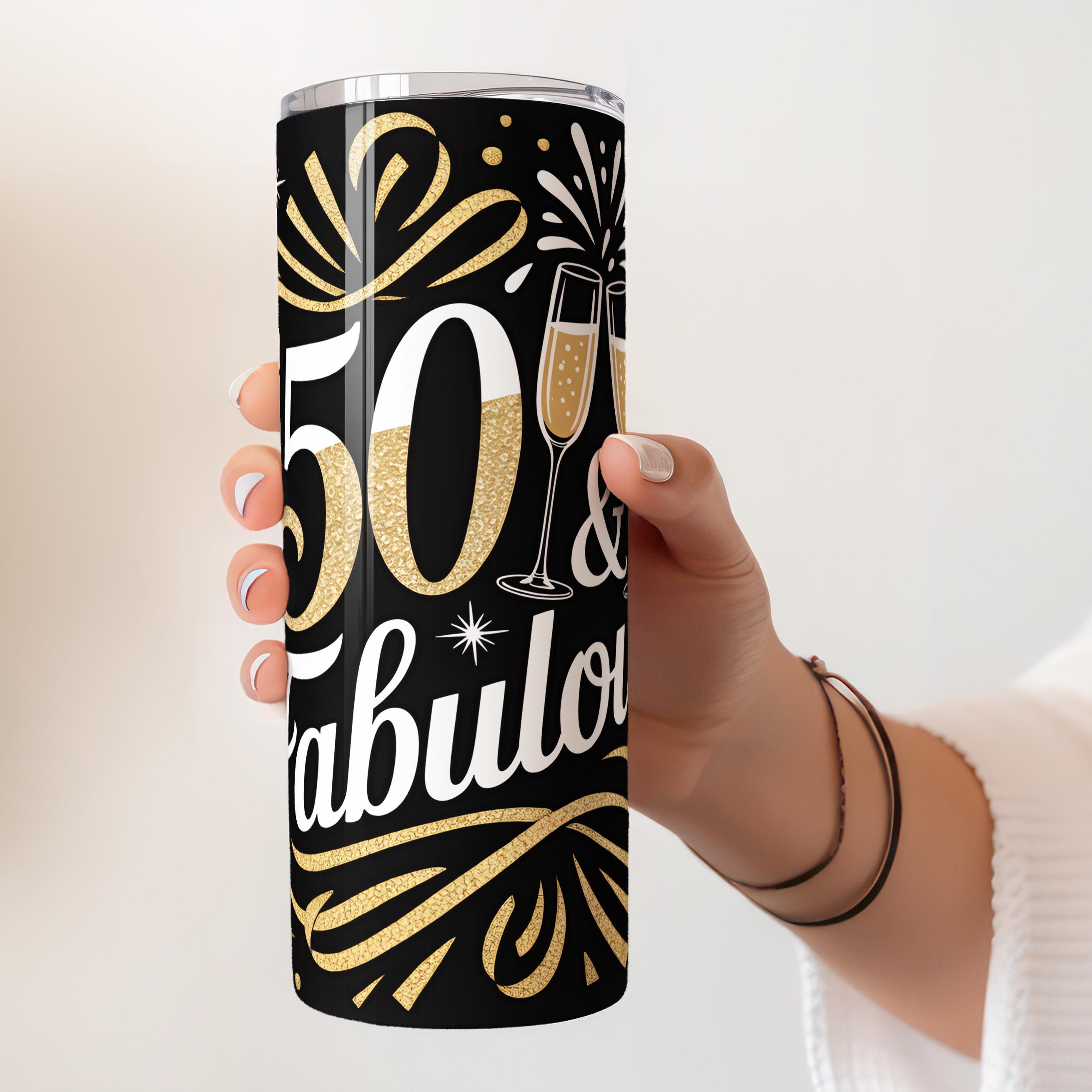 50th Birthday Tumbler PNG, 50th Birthday Tumbler Wrap, Fifty and ...