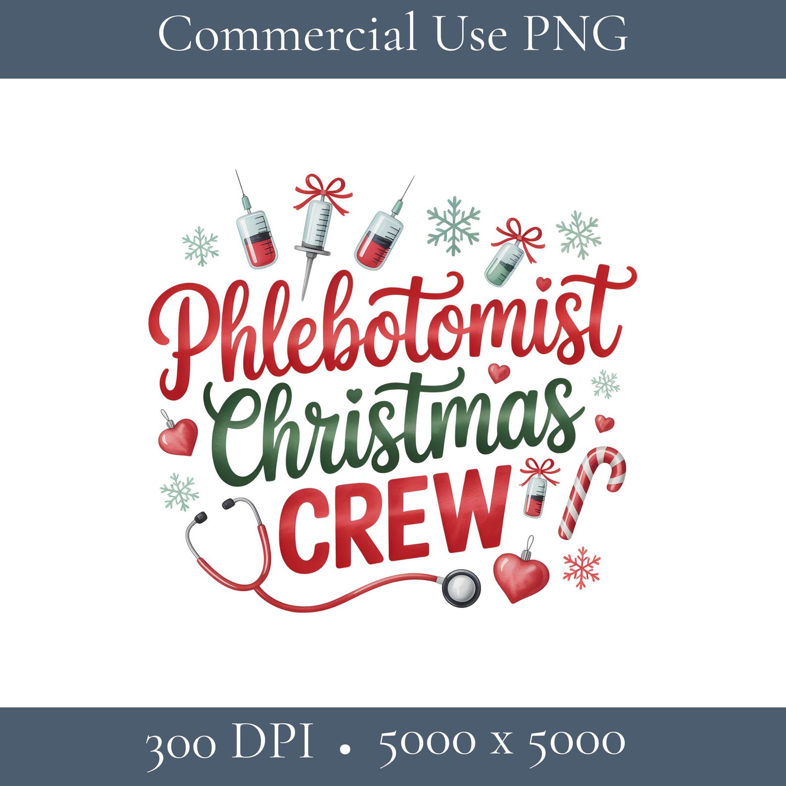 Phlebotomy Christmas PNG, Medical Holiday Design, Phlebotomist Staff ...
