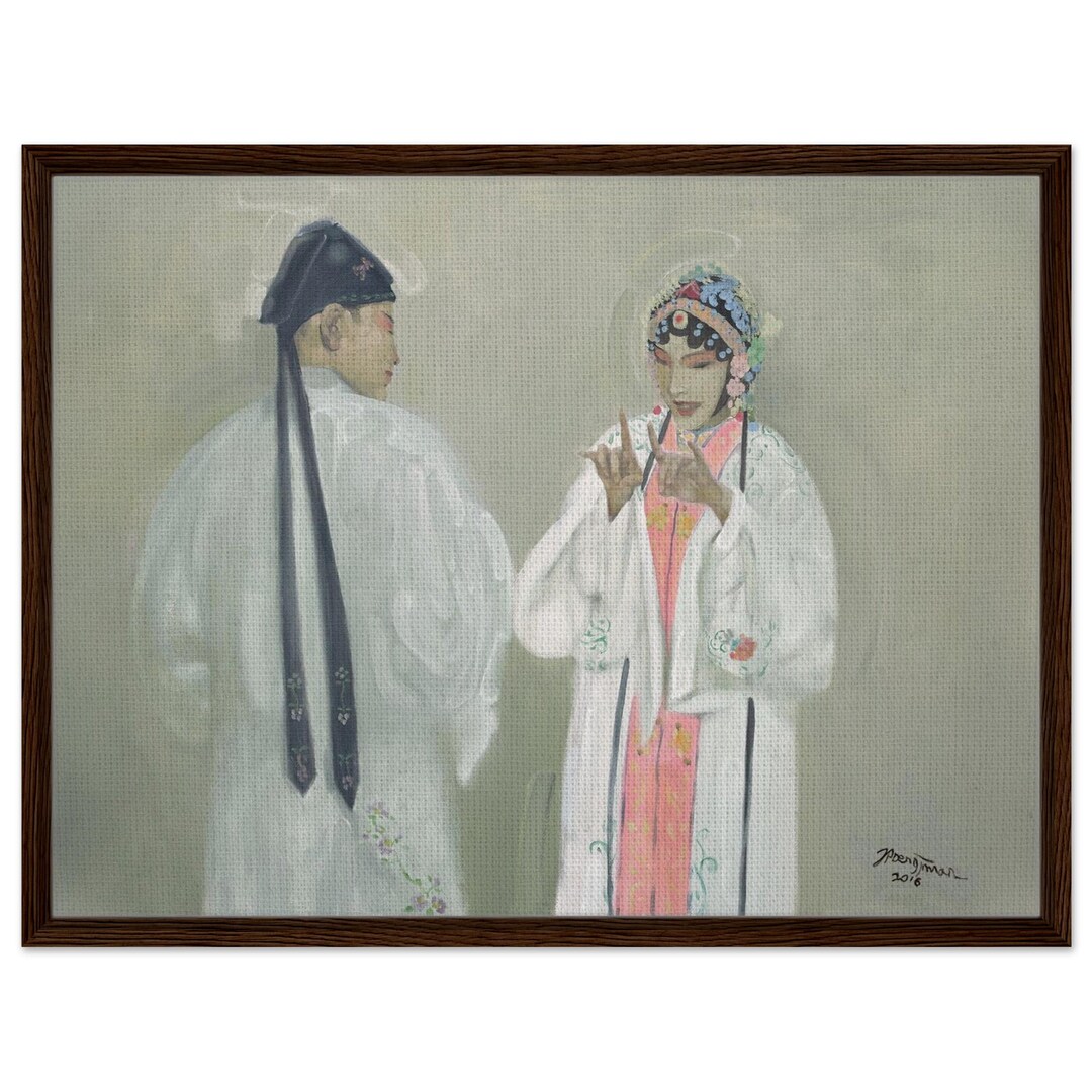 Chinoiserie Art Print | Original Oil Painting | Chinese Opera Singers ...