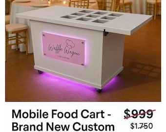 Custom Foldable Mobile Food Cart - Bar | Waffle Station | Pancakes ...