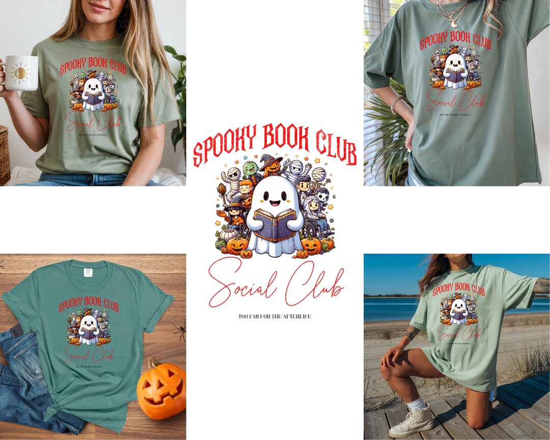 Halloween Book Club Shirt: Spooky Social Club Tee - Etsy