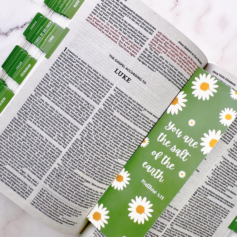 Olive Green Bible Tabs - Sage Minimalist Scripture Index for Women ...