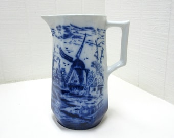 Flow blue pitcher | Etsy