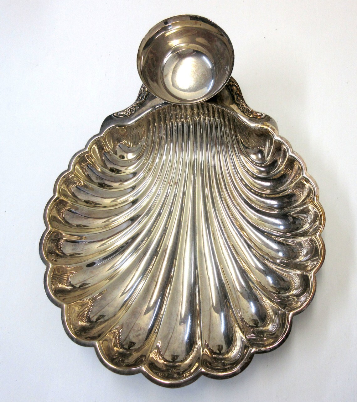 Vintage Silverplate Clam Shell Chip and Dip Tray International - Etsy