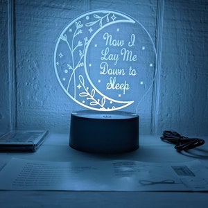Down to Sleep, Acrylic LED Night Light, Desk Lamp - Laser Engraved - Etsy