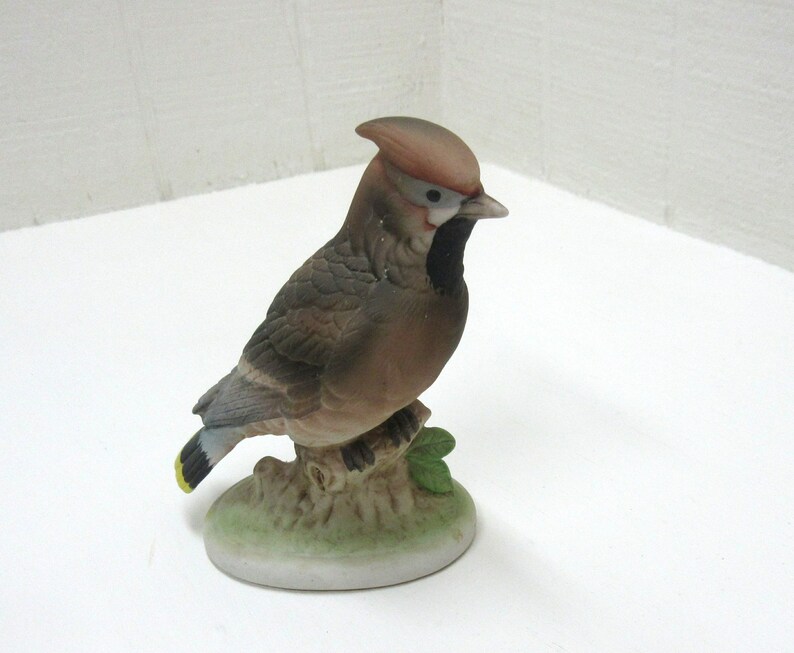 Vintage Lefton WAXWING Bird Figurine KW6609 Hand Painted - Etsy