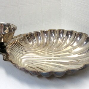 Vintage Silverplate Clam Shell Chip and Dip Tray International Silver ...