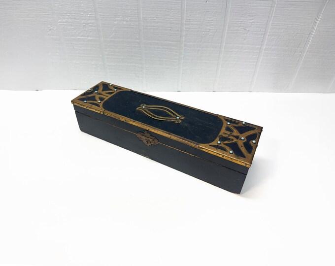 Antique Art Nouveau Storage Box – Early 1900s Collar Box / Valet Box ...