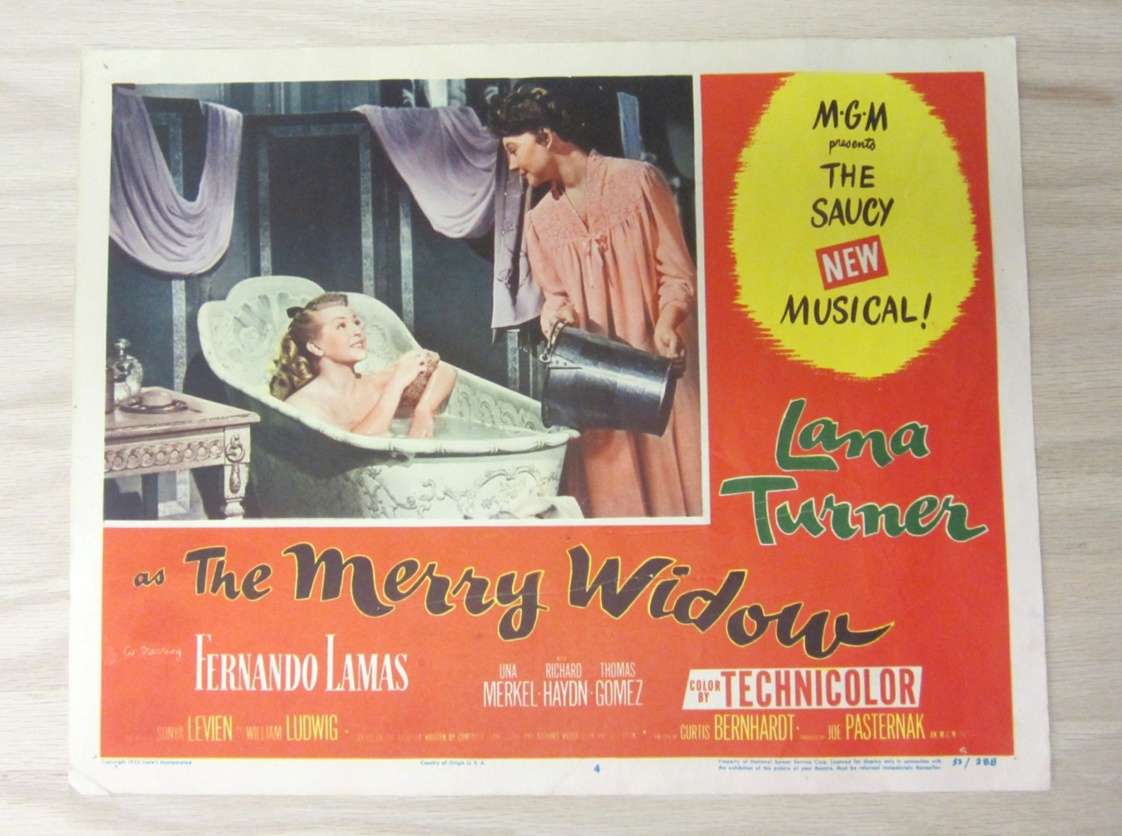 Vintage Lobby Card Lana Turner the Bad and the Beautiful / the Merry ...