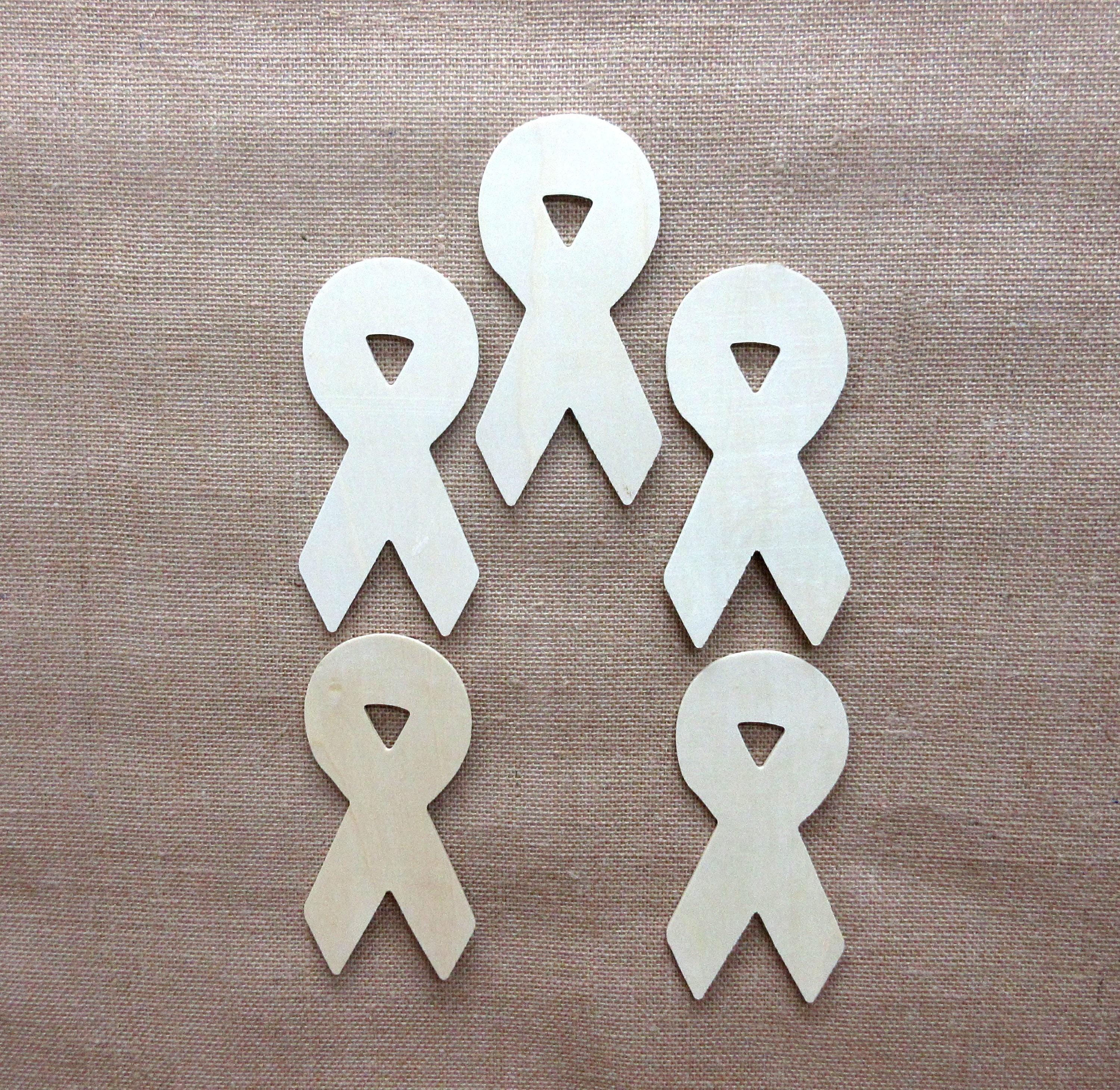 Wooden Awareness Ribbons Unfinished Lot Of 5 | Etsy